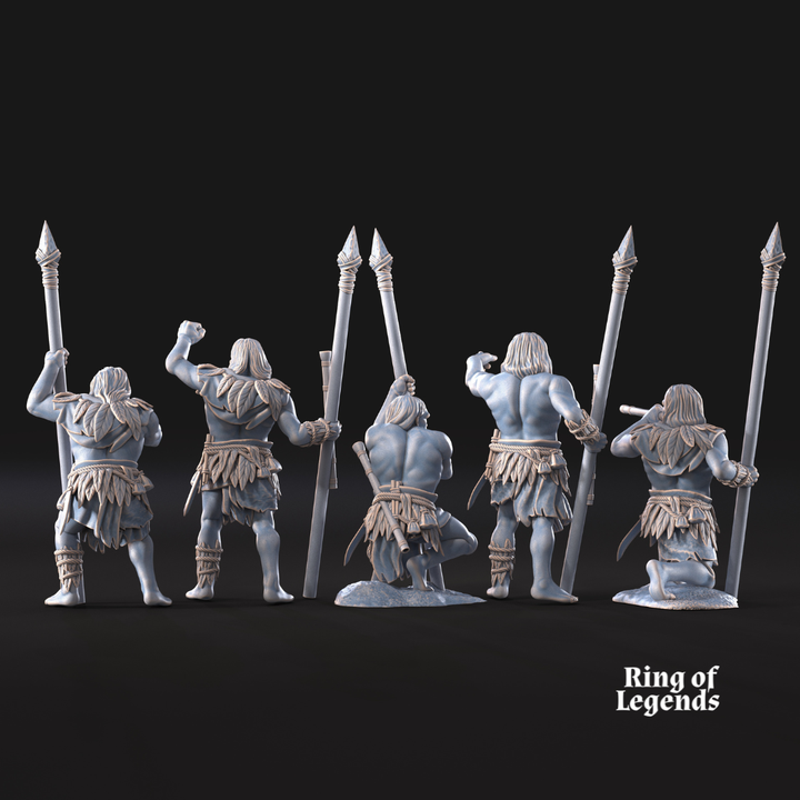 3D Printable 10x Forest Tribe | Free forest | Ring of Legends by Davale Games
